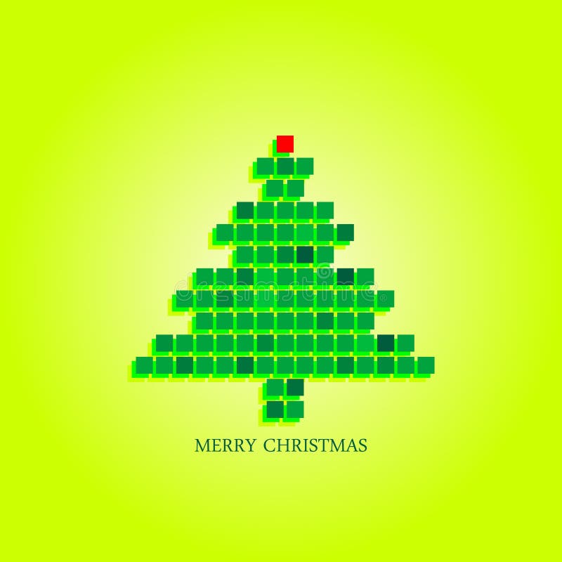 Dotted Christmas Tree Funky Greeting Card Design Stock Illustration ...