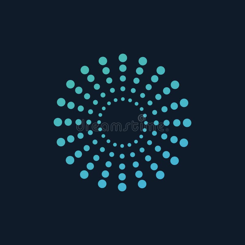 Dotted Circle Element, Round Design Logo Template. Stock Vector ...