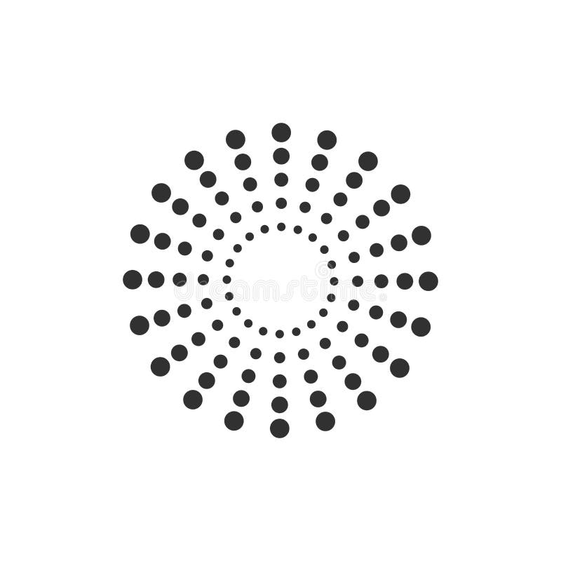 Dotted Circle Element, Round Design Logo Template. Stock Vector ...