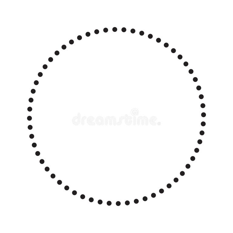 Dotted Circle Icon. Circular Dot Border. Simple Geometric Frame. Minimal Vector Shape Stock ...