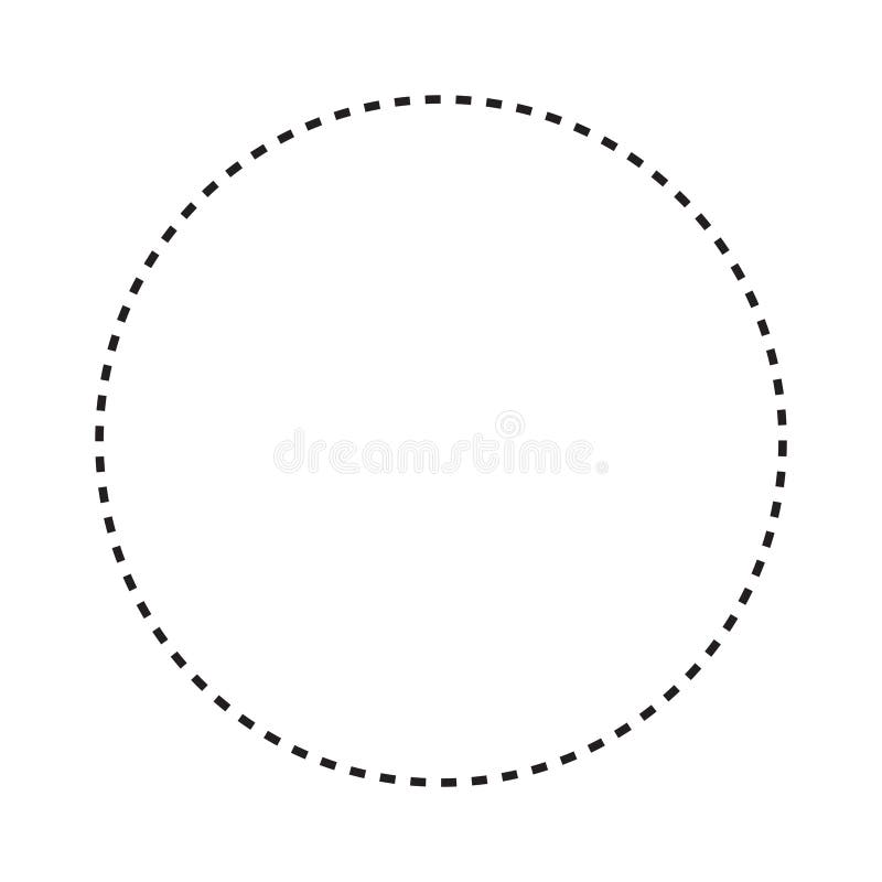 Dotted Circle Icon. Dashed Round Frame. Simple Circular Border Stock ...