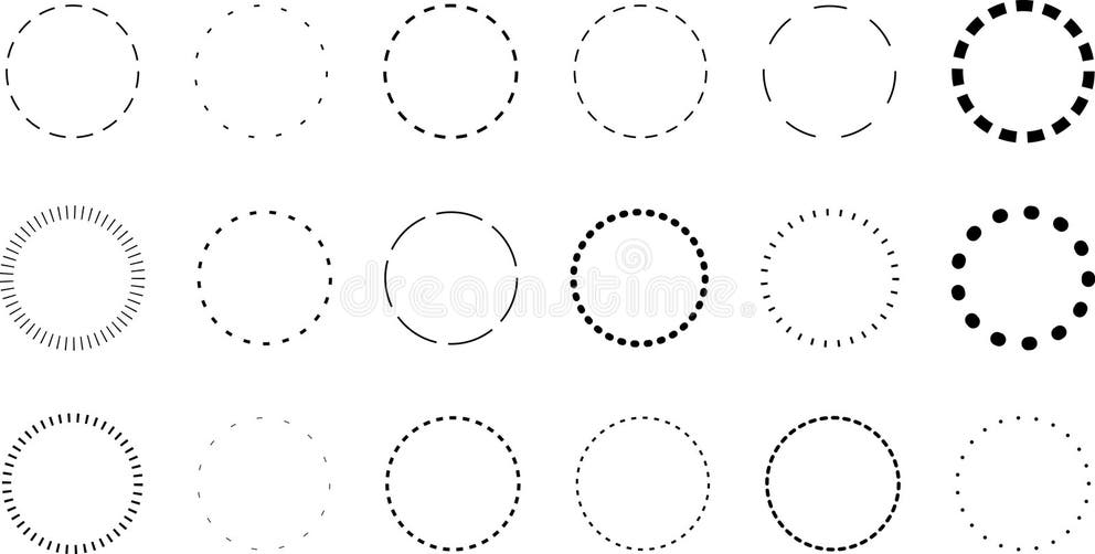 Circle Dotted Lines Silhouette Stock Illustrations – 773 Circle Dotted ...