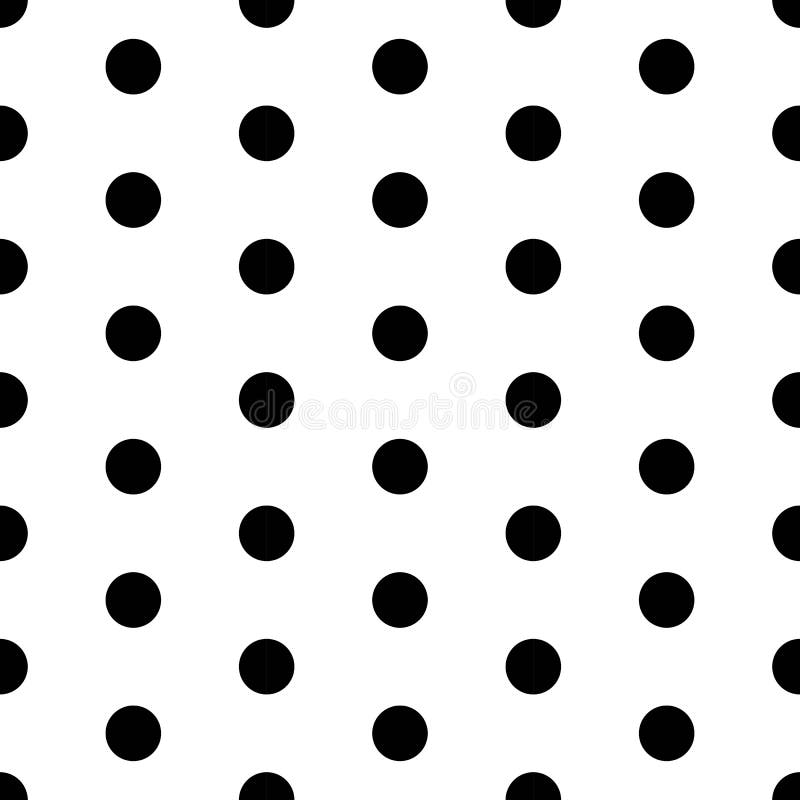 Dotted Circle Shape Pattern Vector Seamless Doodle Black and White ...