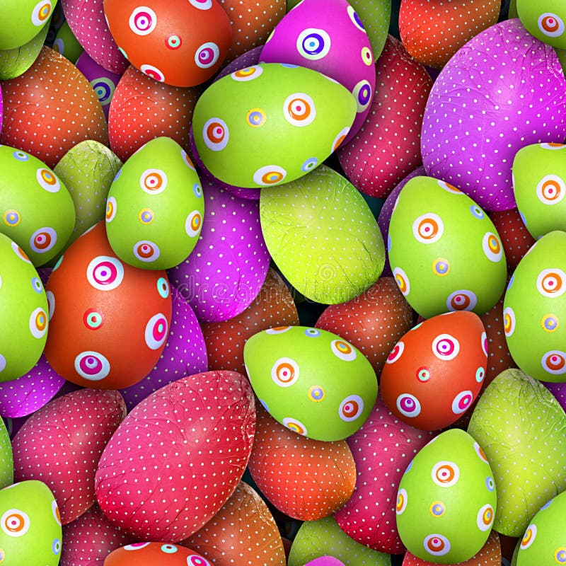 Dotted and Circled Easter Eggs (Seamless Texture) Stock Photo - Image ...