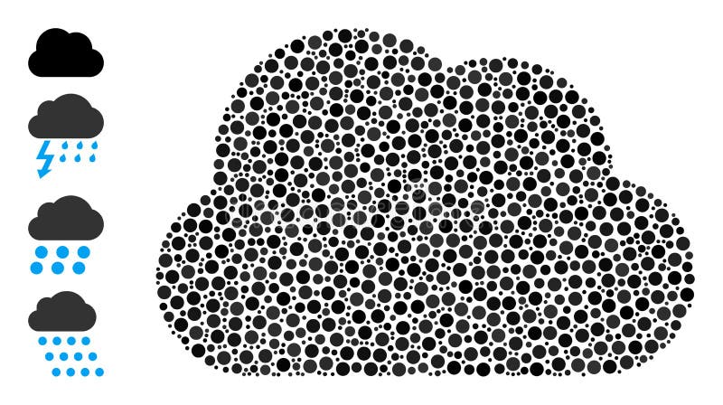 Dotted Cloud Composition of Round Dots and Similar Icons Stock Vector ...