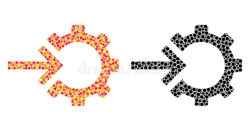 Dotted Cog Integration Mosaic Icons Stock Vector - Illustration of ...