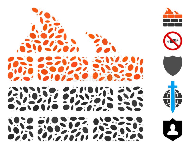 Dotted Collage Firewall stock illustration. Illustration of composed ...