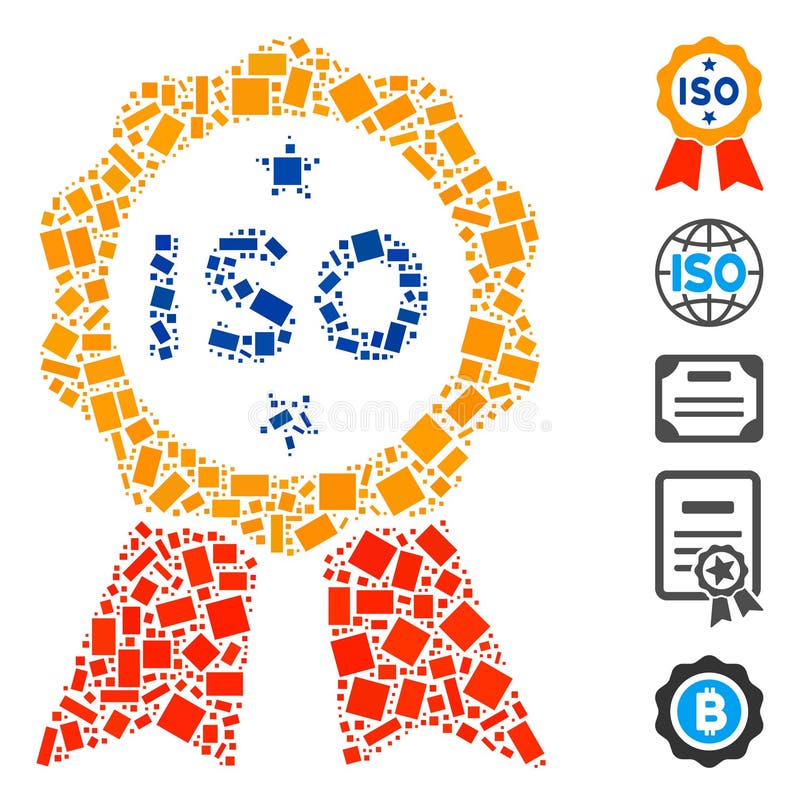 Dotted Collage ISO Certified Stock Illustration - Illustration of ...