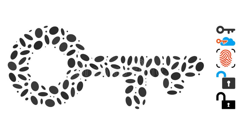 Dotted Collage Key stock illustration. Illustration of passkey - 185753715