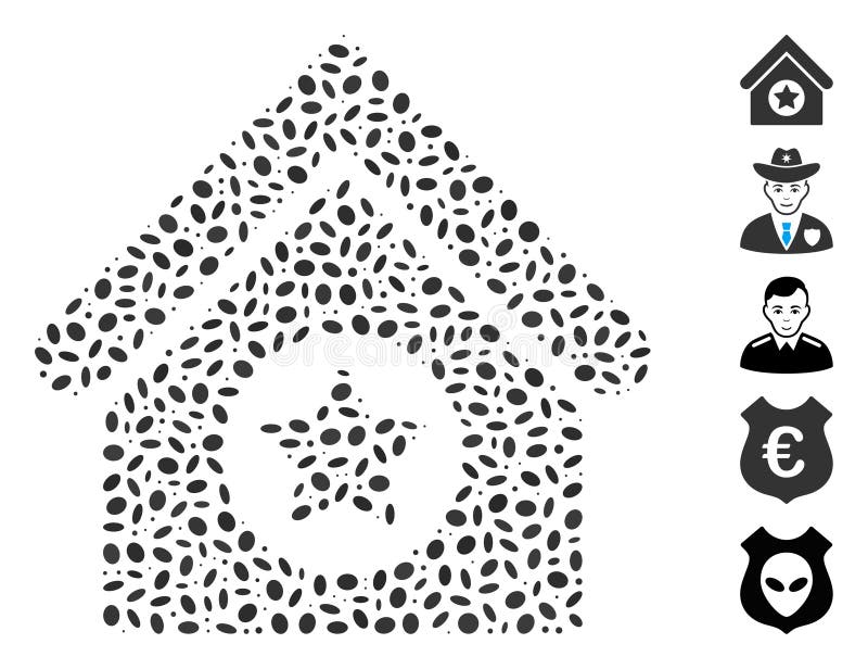 Dotted Collage Military Building Stock Illustration - Illustration of ...