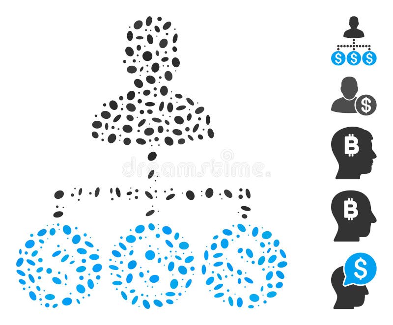 Dotted Collage Money Collector Stock Illustration - Illustration of ...