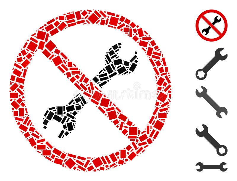 Dotted Collage No Repair Wrench Stock Illustration - Illustration of ...