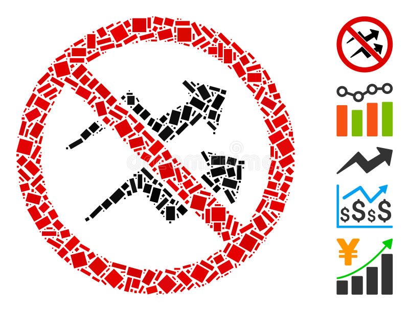 Dotted Collage No Trend Arrows Stock Illustration - Illustration of ...