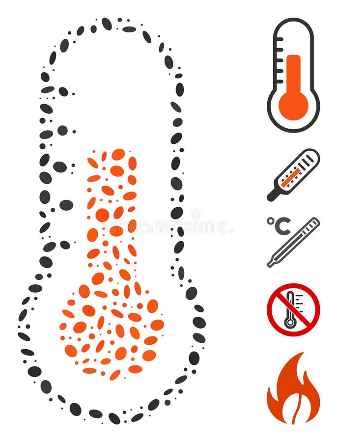 Dotted Collage Temperature stock illustration. Illustration of ...