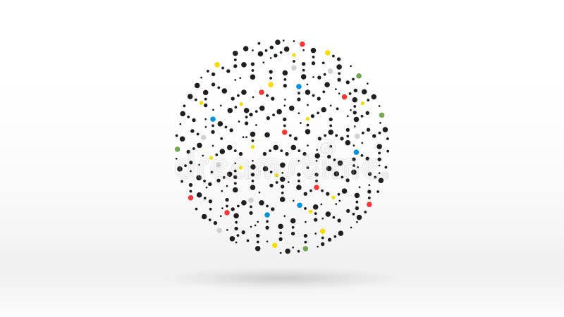 Dotted Color Particles Elements Abstract Background Stock Vector ...