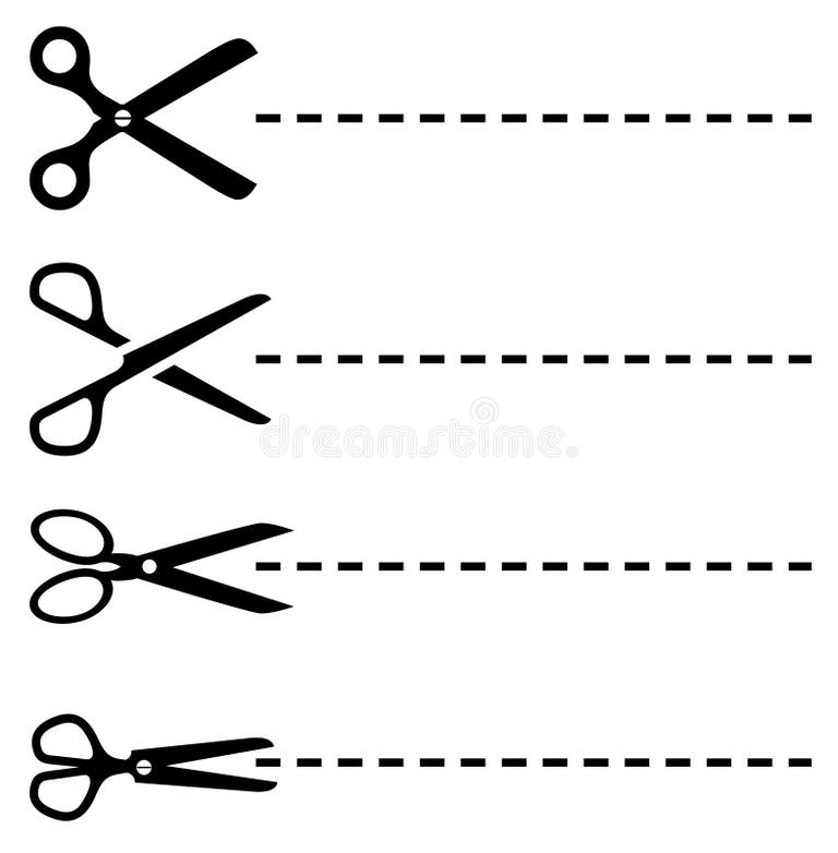 Scissors Dotted Line Stock Illustrations – 3,681 Scissors Dotted Line ...