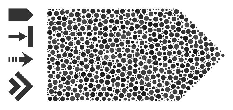 Dotted Direction Right Composition of Rounded Dots with Bonus Icons ...