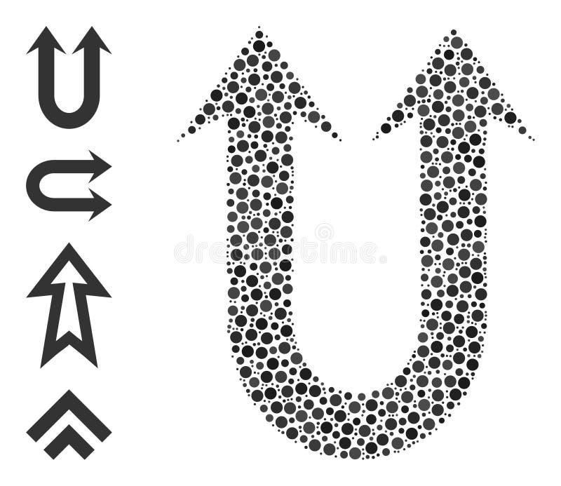 Dotted Double Forward Arrow Composition of Rounded Dots and Similar ...