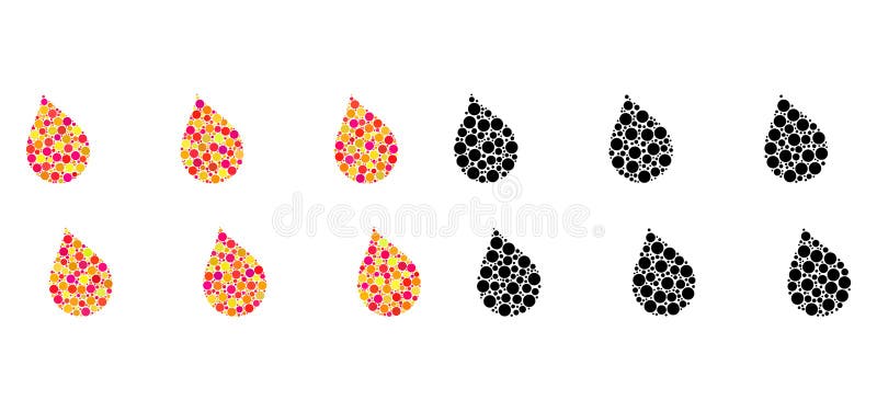 Dot Drops Mosaic Icons stock vector. Illustration of composition ...