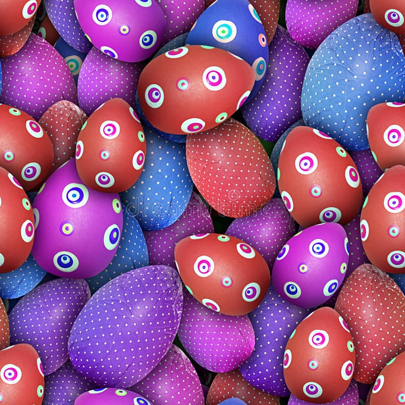 Dotted Easter Eggs (Seamless Texture) Stock Photo - Image of eggs ...
