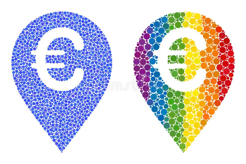 Dotted Euro Map Marker Mosaic Icon of Spectrum Spheric Dots Stock ... Dotted Euro Map Marker Mosaic Icon of Spectrum Spheric Dots Stock ...