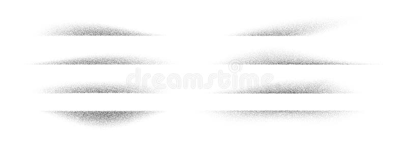 Dotted Fading Shadow Collection. Stippled Shade Effect Set. Textured ...