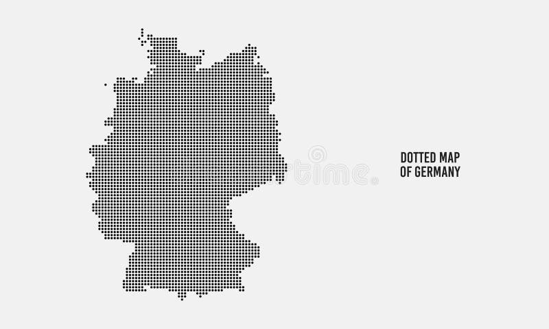 Dotted Map of Germany Vector Illustration with Light Background Stock ...