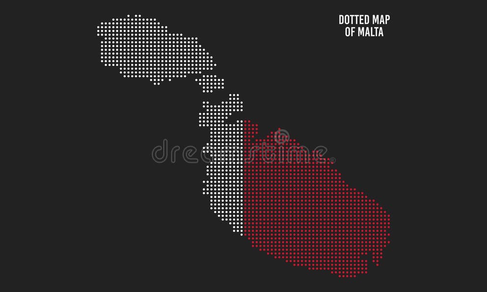 Dotted Flag Map of Malta stock vector. Illustration of vector - 256629677