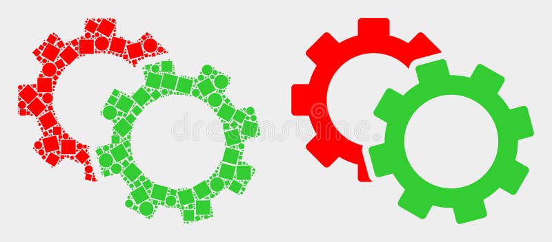 Vector Cogs Icon and Grunge Work in Progress Watermark Stock Vector ...