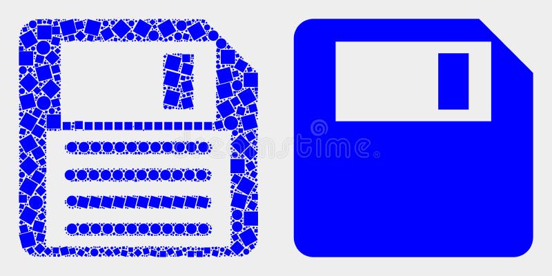 Dotted and Flat Vector Floppy Disk Icon Stock Vector - Illustration of ...