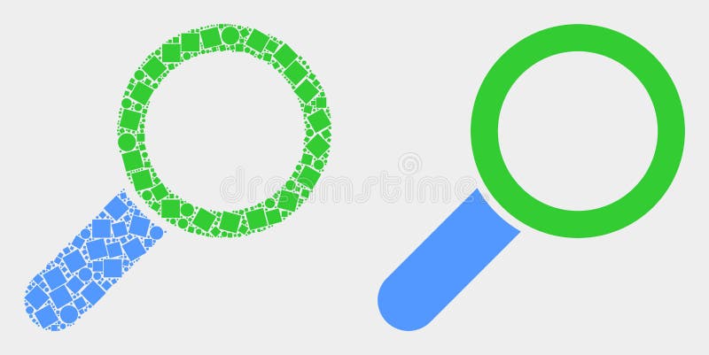 Pixelated and Flat Vector Magnifier Tool Icon Stock Vector ...