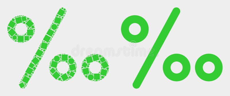 Vector Per Mille Symbol Mosaic Icon of Triangle Items Stock Vector ...