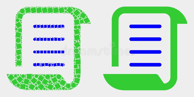 Pixelated and Flat Vector Scroll List Icon Stock Vector - Illustration ...
