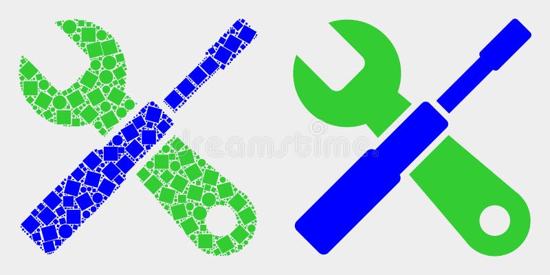 Dotted and Flat Vector Setup Tools Icon Stock Vector - Illustration of ...