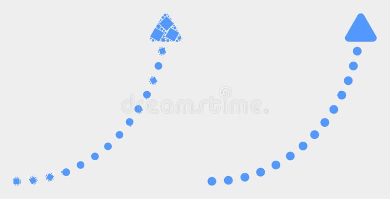 Pixelated and Flat Vector Up Trend Arrow Icon Stock Vector ...