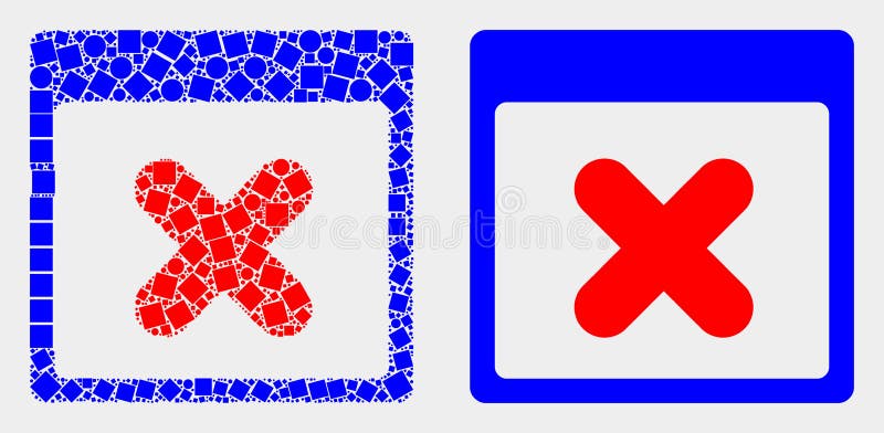 Vector Close Application Window Icon and Grunge No! Stamp Seal Stock ...