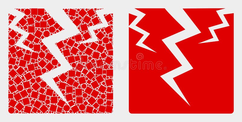 Dotted and Flat Vector Crack Icon Stock Vector - Illustration of ...