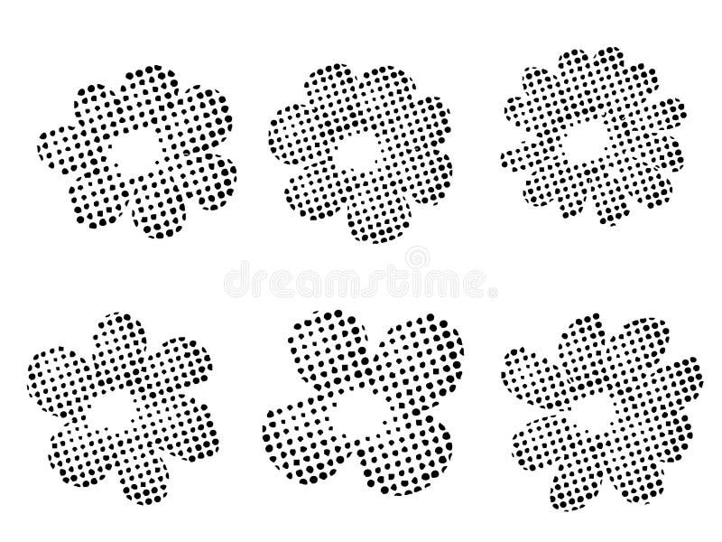 Dotted flower stock illustration. Illustration of decoration - 8120217