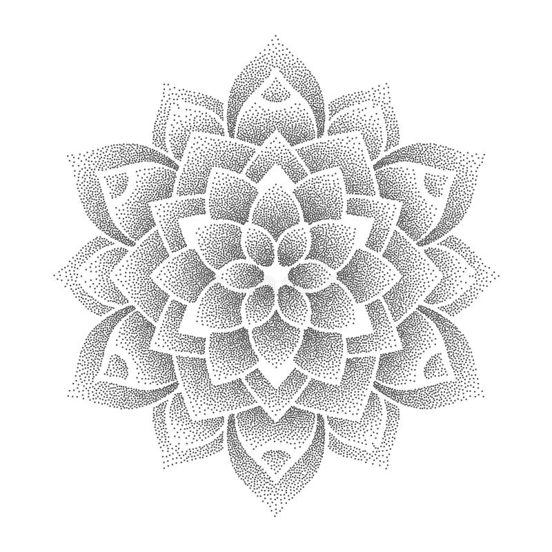 Dotted flower symbol stock vector. Illustration of flower - 116062376