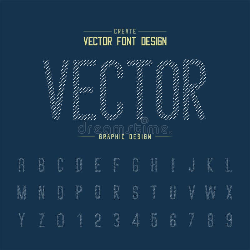 Dotted Font and Alphabet Vector, Letter Typeface and Number Design ...