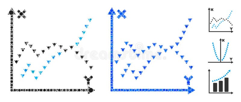 Dotted Functions Plot Mosaic Icon of Circles Stock Vector ...