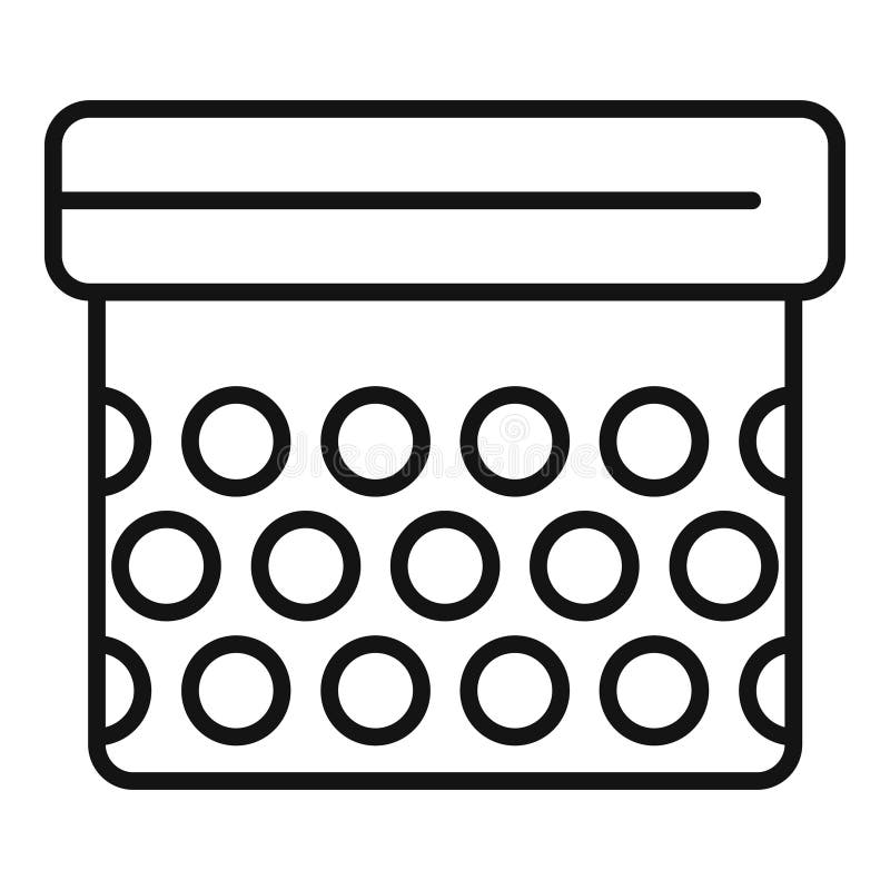 Dotted Gift Box Icon Outline Vector. Offer Party Package Stock ...
