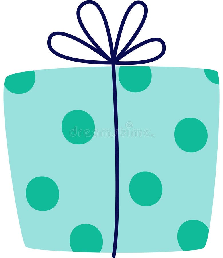 Dotted Gift Box stock vector. Illustration of cartoon - 321741431