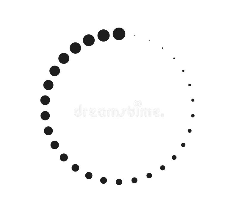 Dotted Gradient Circle. Load Icon. Throbber Symbol. Halftone Effect ...