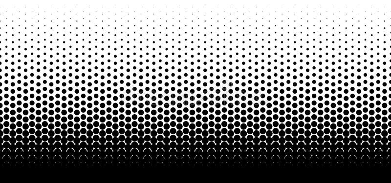 Dotted Gradient Halftone Background. Horizontal Seamless Dotted Pattern ...