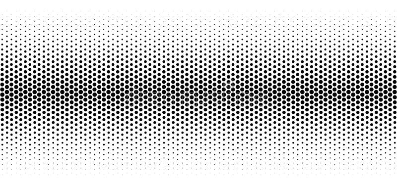 Dotted Gradient Halftone Background. Horizontal Seamless Dotted Pattern ...