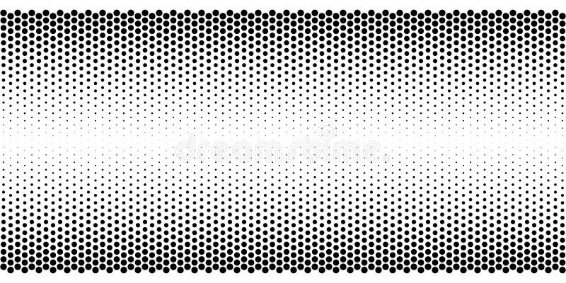 Dotted Gradient Halftone Background. Horizontal Seamless Dotted Pattern ...