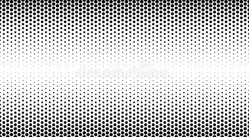 Dotted Gradient Halftone Background. Horizontal Seamless Dotted Pattern ...