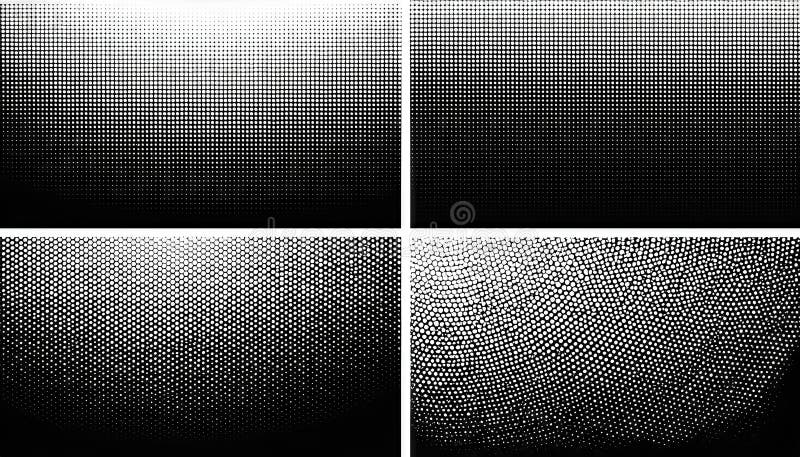 Dotted Halftone Gradient Black Dots on Round Shape, Dramatic Contrast ...