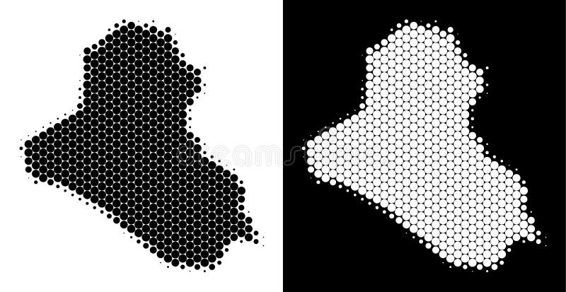Pixel Iraq Map Abstractions Stock Vector - Illustration of circle ...
